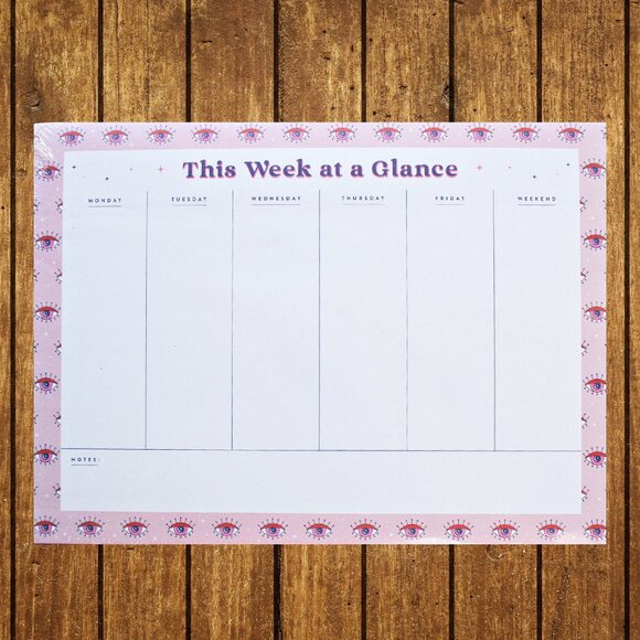 Elum Designs | Office | Weekly Planner Desk Pad Undated Weekdays ...